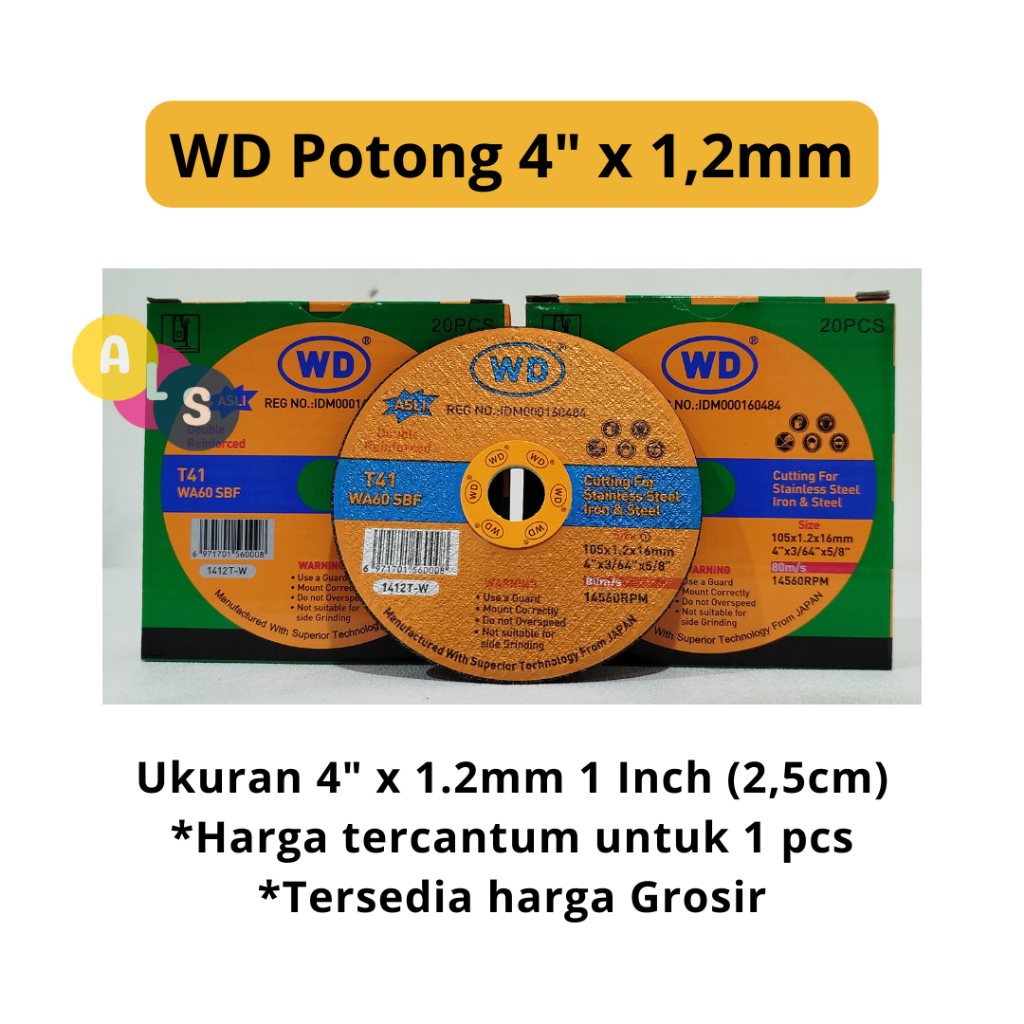 Jual Mata Batu Gerinda | WD 4 Inch | WD Potong | Batu Gurinda Potong WD ...