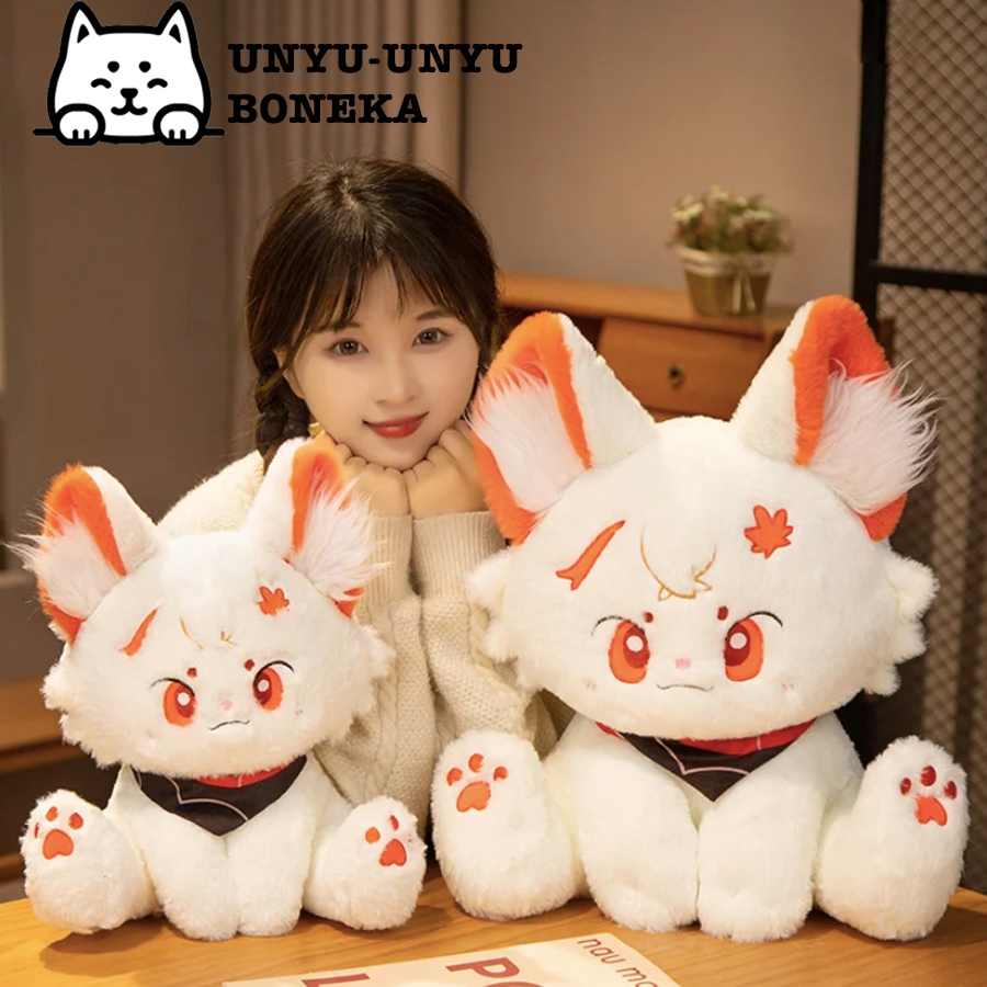 Jual Boneka Anime Game Genshin Impact Kaedehara Kazuha Cat white fox ...