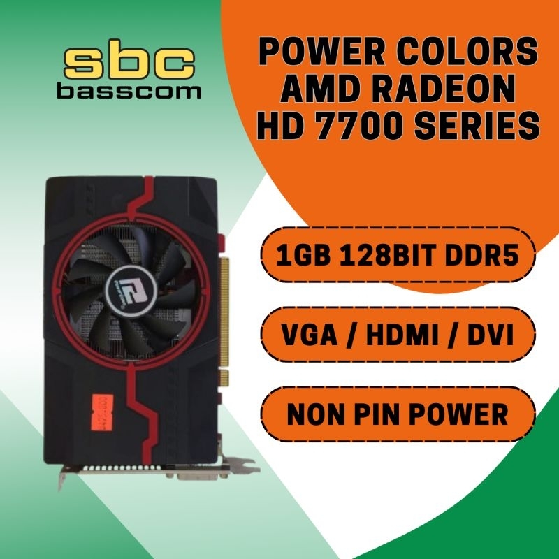 Jual VGA POWER COLORS AMD RADEON 1GB DDR5 128BIT DX12 | Shopee Indonesia