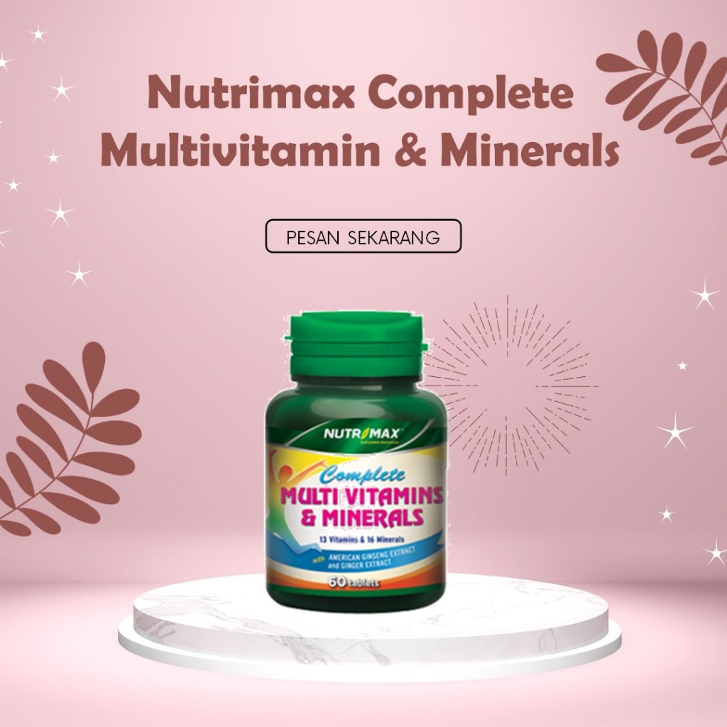 Jual NUTRIMAX COMPLETE MULTIVITAMIN & MINERALS - ISI 30 BUTIR - Vitamin Daya Tahan Tubuh Vitamin ...