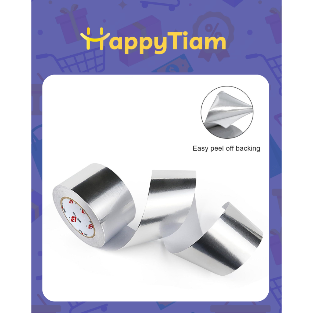 Jual LAKBAN ALUMINIUM 46MM X 21METER LSY TAPE LEM METALIZING FOIL ANTI ...