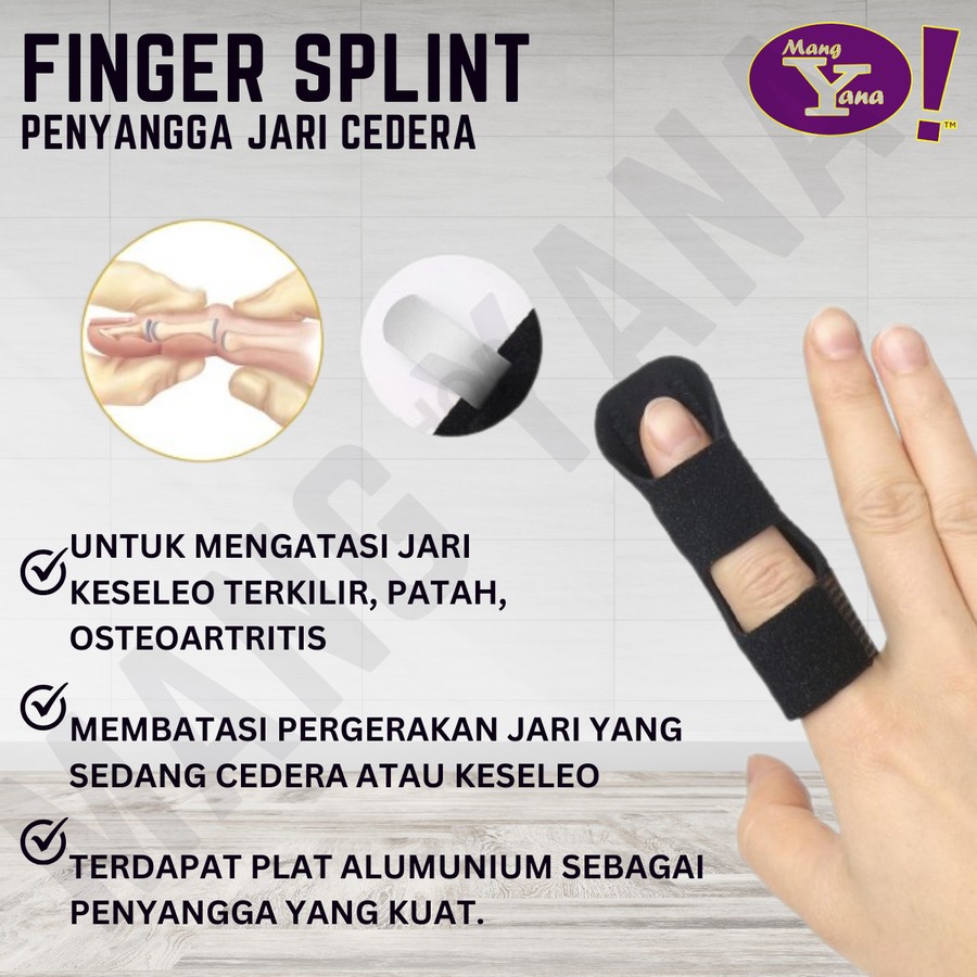 Jual Penyangga Jari Patah Finger Splint Cidera Trigger Finger Terapi ...