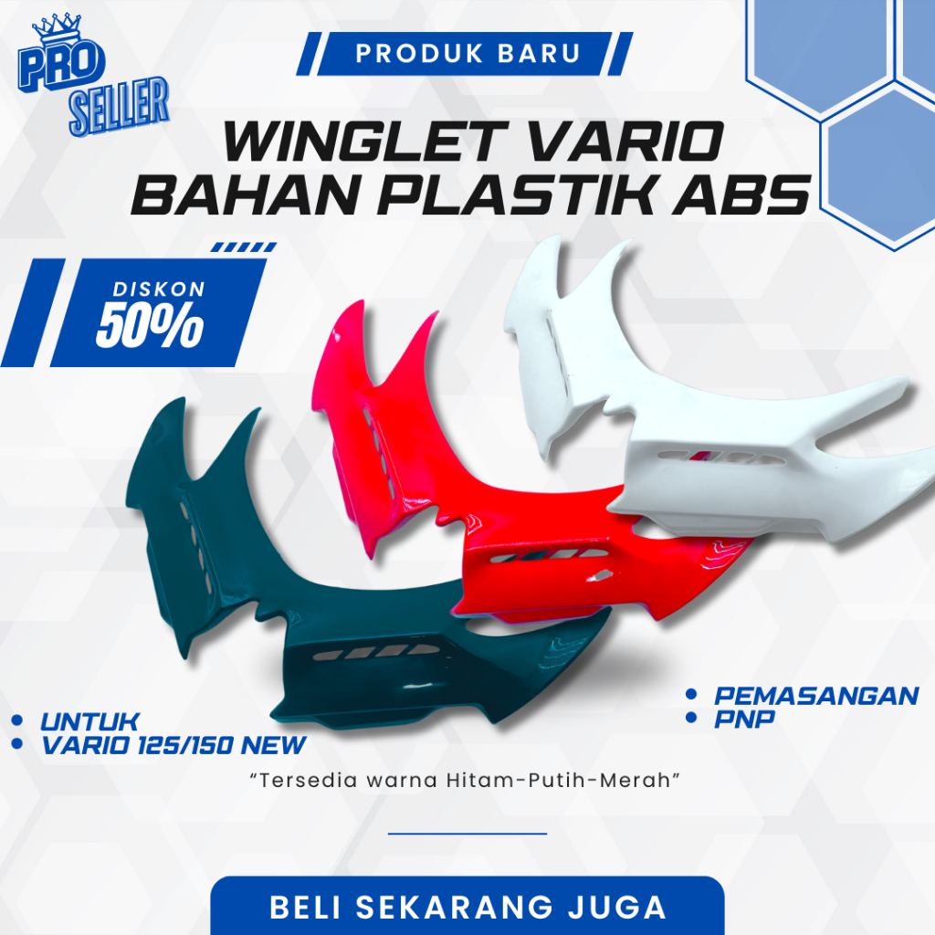 Jual WINGLET VARIO 150 125 BAHAN PLASTIK ABS 150CC 125CC WINGLET VARIO ...