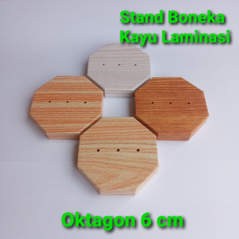 Jual Stand Boneka Kayu Laminasi Oktagon 6 cm | Shopee Indonesia