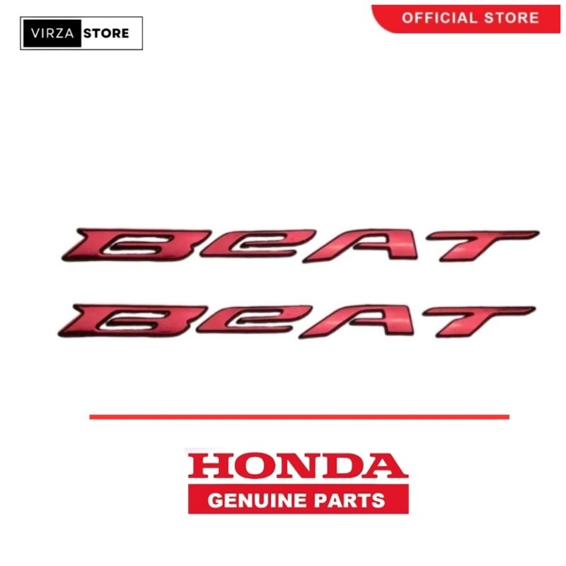 Jual EMBLEM NEW BEAT KEYLESS MERAH ORIGINAL HONDA 2024 KANAN KIRI LOGO ...