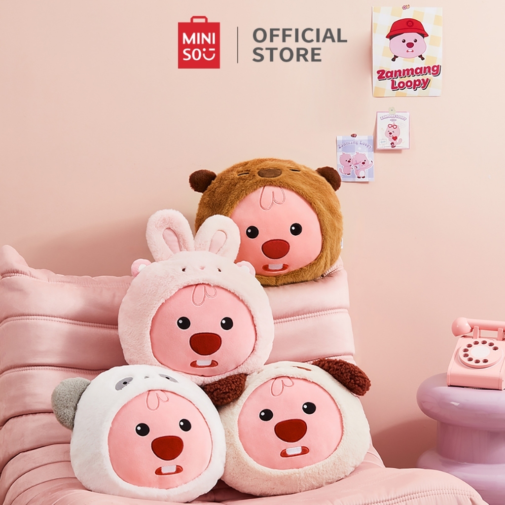 Jual MINISO TOY - Miniso x ZANMANG LOOPY Bantal Kepala Kartun 40cm ...