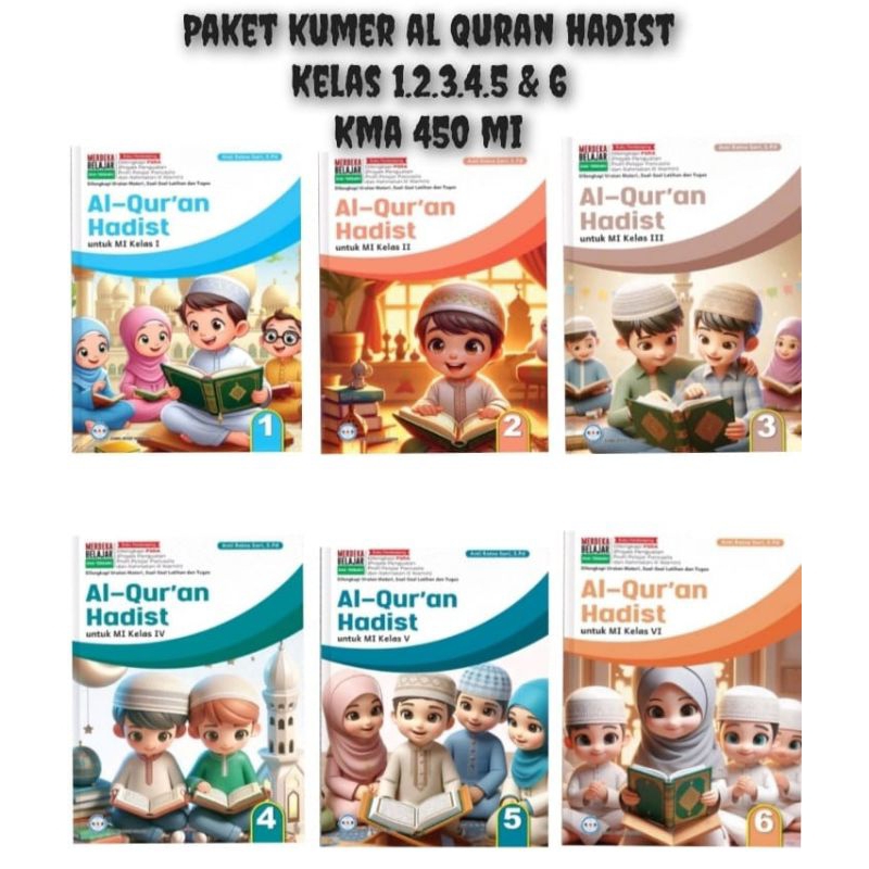 Jual BUKU SISWA KMA 450 AL QURAN HADIST KELAS 1 2 3 4 5 6 KUMER REVISI 2024 | Shopee Indonesia