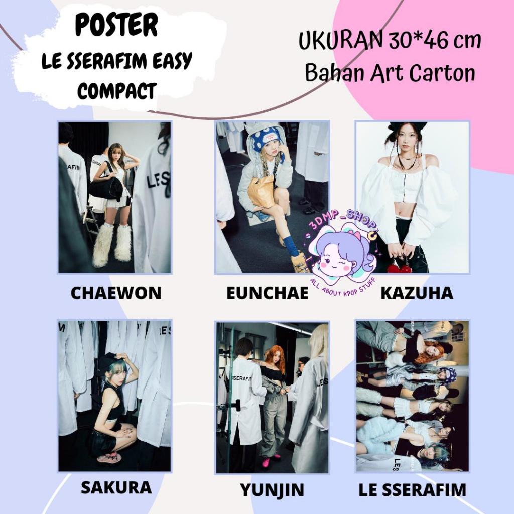 Jual POSTER A3 LE SSERAFIM EASY COMPACT BALMY FLEX SHEER MYRRH ...