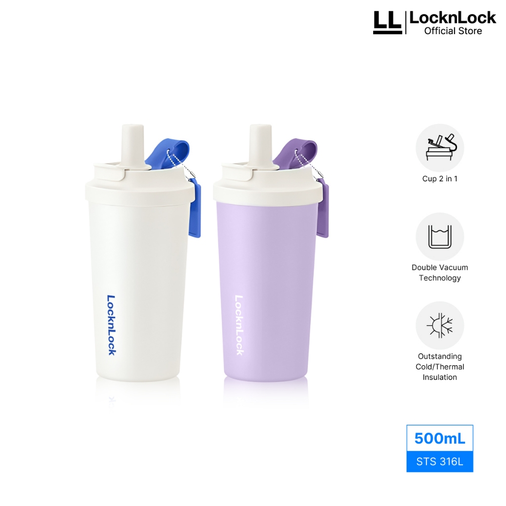 Jual Locknlock Vacuum Insulated Coffee Tumbler With Straw 500ml - LHC4334 | Shopee Indonesia