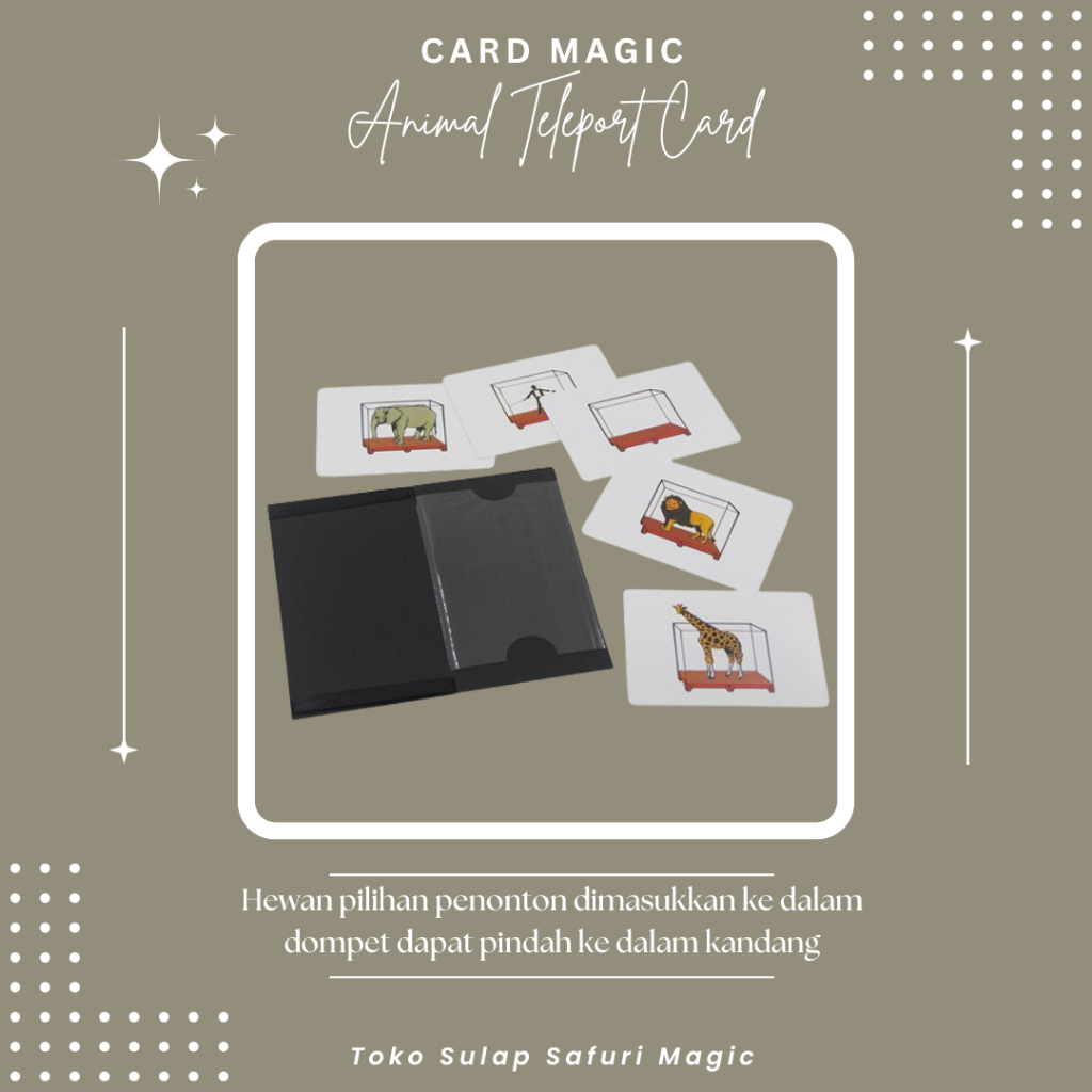 Jual Alat Sulap Animal Teleport Card - Sulap Kartu - Trik Kartu - Kartu ...