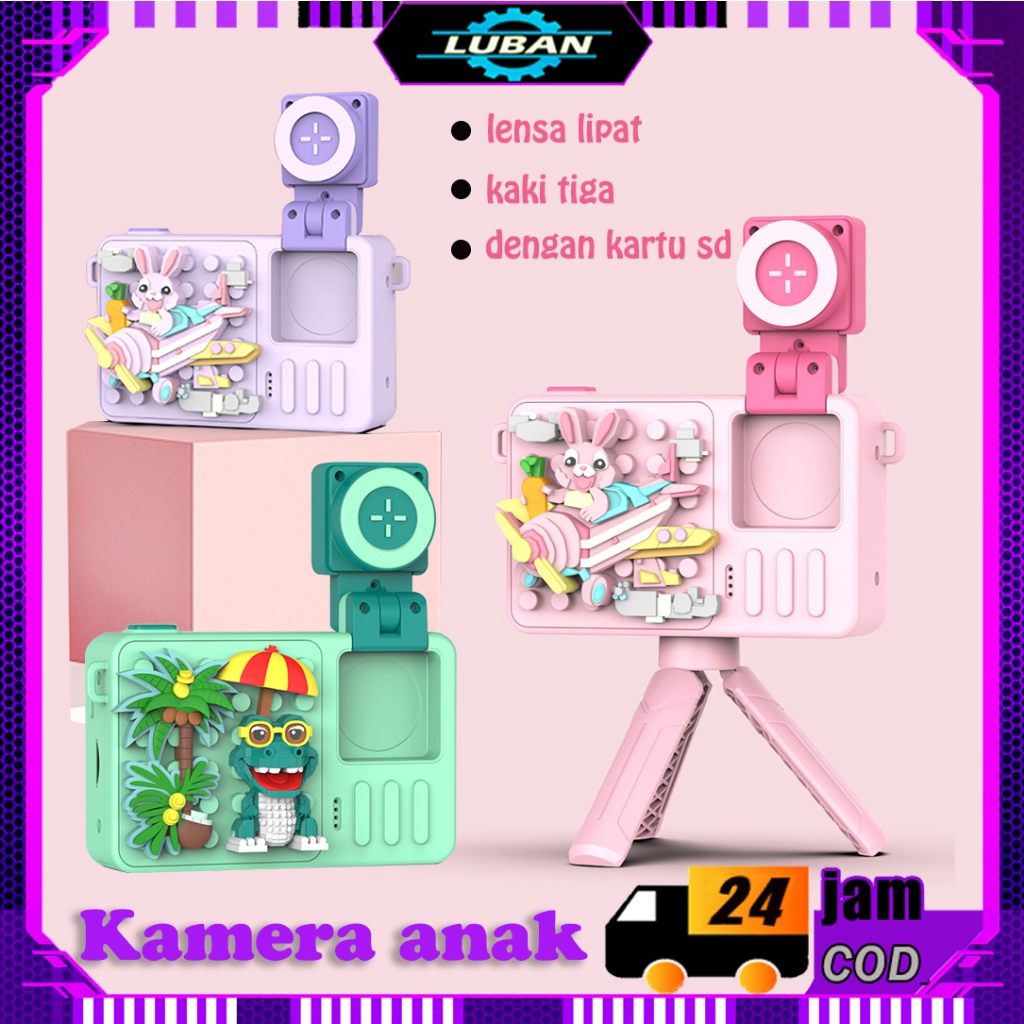 Jual Kamera Mainan Elektronik HD 2.4 inci Kartun Mini Kamera Video ...