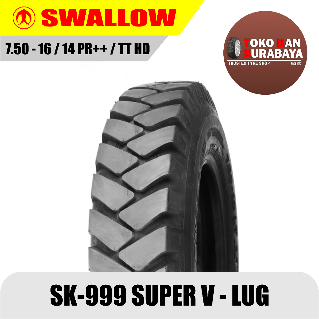 Jual Ban truk swallow super v lug 750 / 16 14PR++ TT HD | Shopee Indonesia