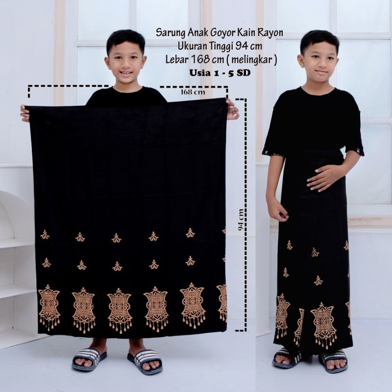Jual Sarung Anak Motif Batik Rayon Super Usia 1-5 SD / 5-10 TH Sarung ...