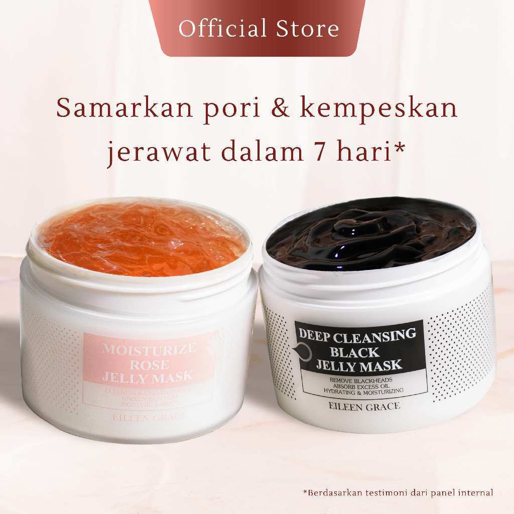 Jual Eileen Grace Jelly Masker Rose Jely Mask Black Deep Cleansing ...