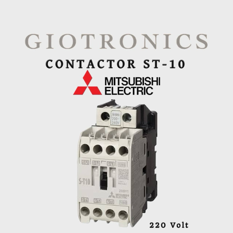 Jual Kontaktor Magnetic Contactor Mitsubishi S-T10 ST10 220V 220Volt 220 Volt | Shopee Indonesia