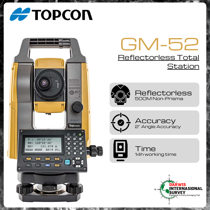 Jual Total Station Topcon GM52 Reflectorless Total Station | Shopee ...