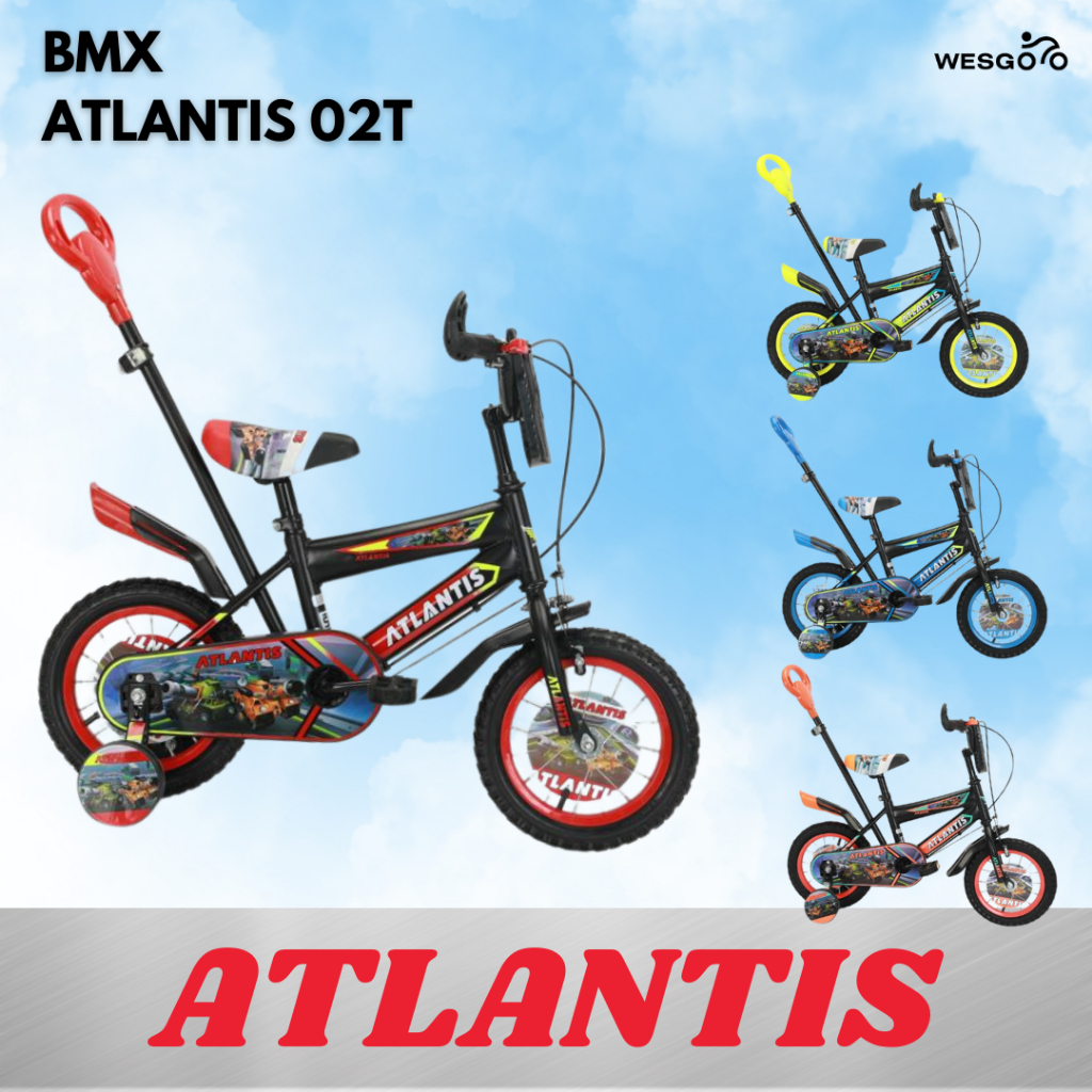 Jual SEPEDA ANAK LAKI-LAKI ATLANTIS 12" BMX 02T ( DORONG PAKAI POMPA ...