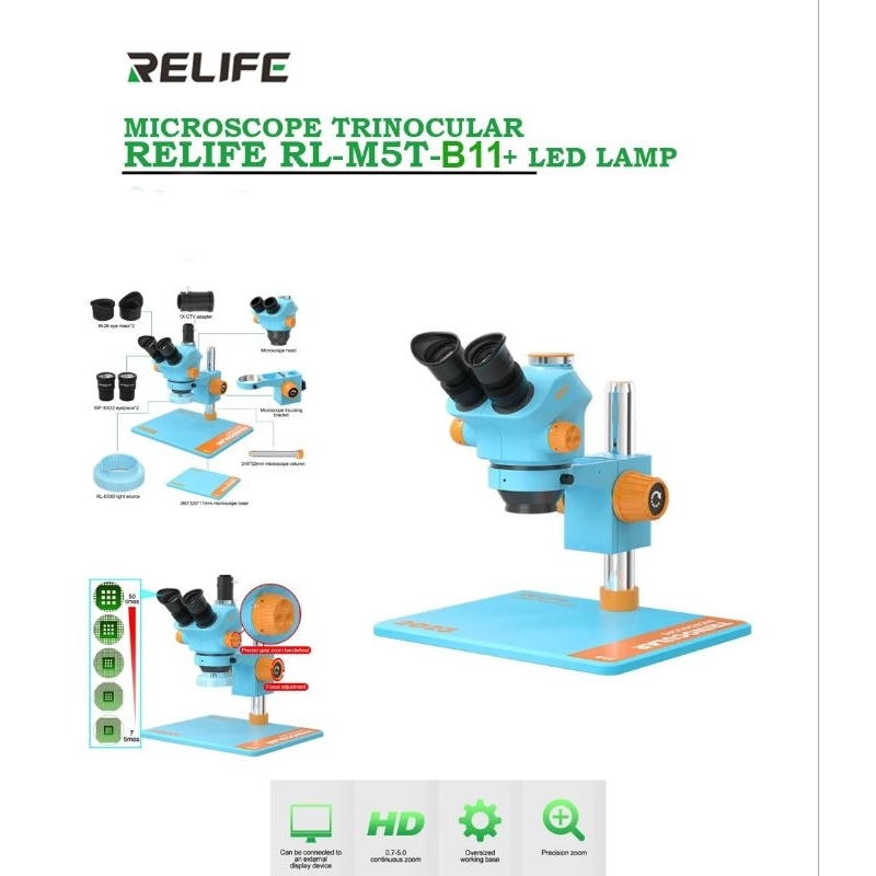 Jual MIKROSKOP / MICROSCOPE RELIFE RL - M5T - B11 + LED LAMP | Shopee ...