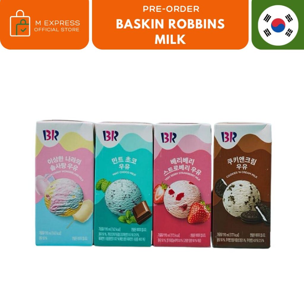 Jual [M EXPRESS] Baskin robbins / baskin robin milk 4 rasa - susu rasa ...