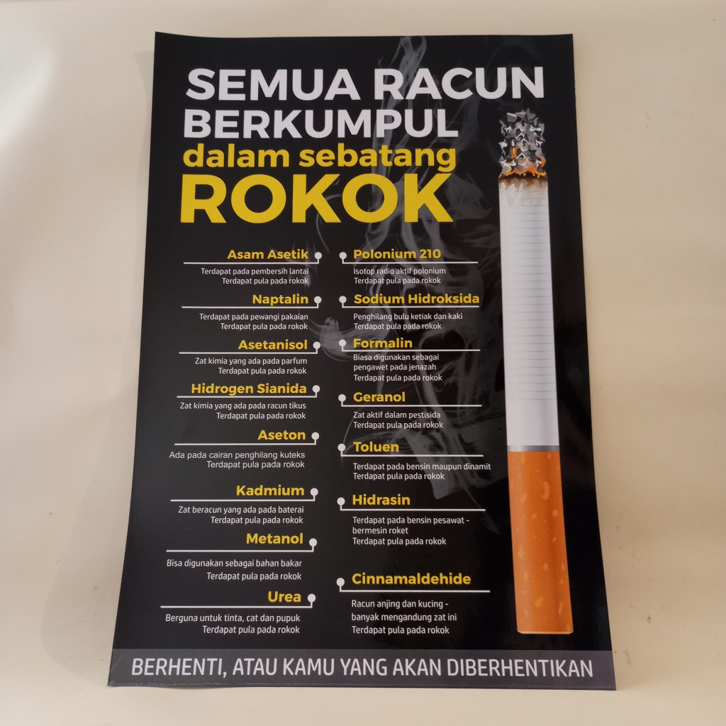 Jual Poster Semua Racun Berkumpul Dalam Sebatang Rokok | Poster ...