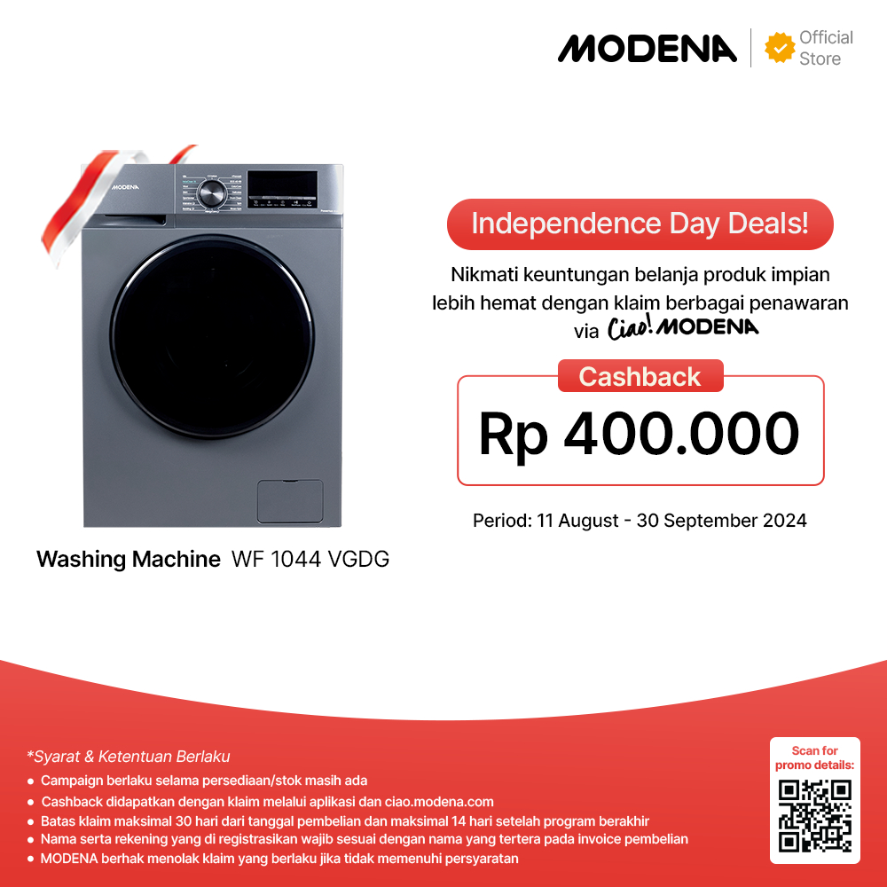 Jual MODENA Washing Machine - WF 1044 VGDG | Shopee Indonesia
