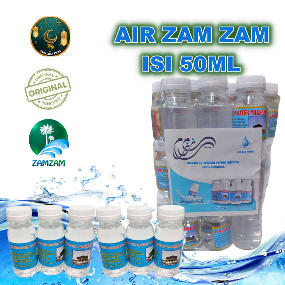 Jual Air zam zam original kemasan botol 50ml botol bersegel isi 10 ...