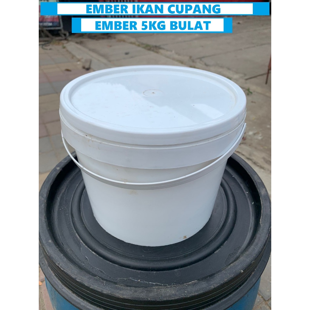 Jual emebr bekas selai Ember plastik bekas 5kg putih Pail plastik 5kg ...