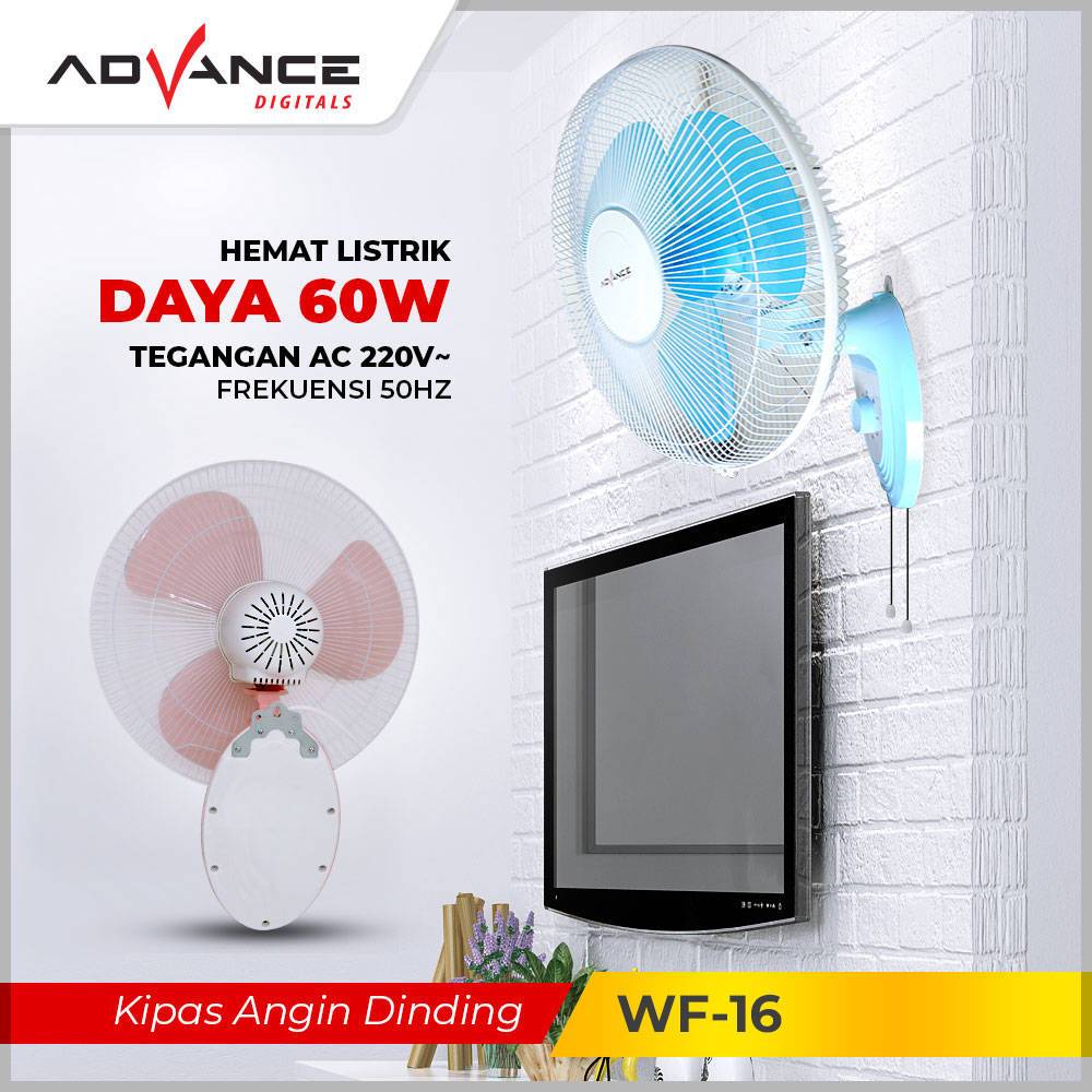 Jual 【Garansi 1 Tahun】Advance Kipas Angin Dinding 16 inch Hembusan ...