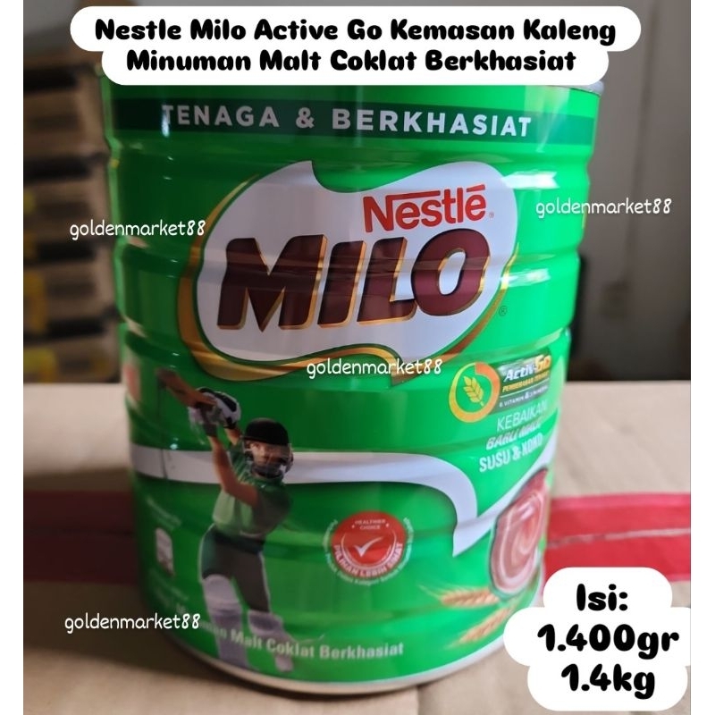 Jual NESTLE MILO ACTIVE GO KEMASAN KALENG MINUMAN MALT COKLAT ...