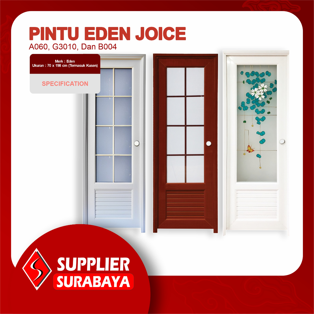 Jual Pintu Kamar Mandi UPVC Tebal Ukuran 70x198 EDEN JOICE A060 G3010 ...