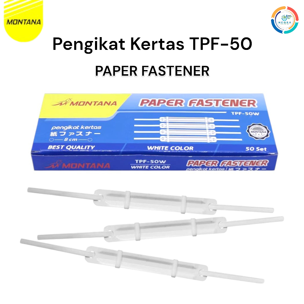 Jual Montana Paper Fastener Pengikat Kertas TPF 50 Putih | @1 Box ...