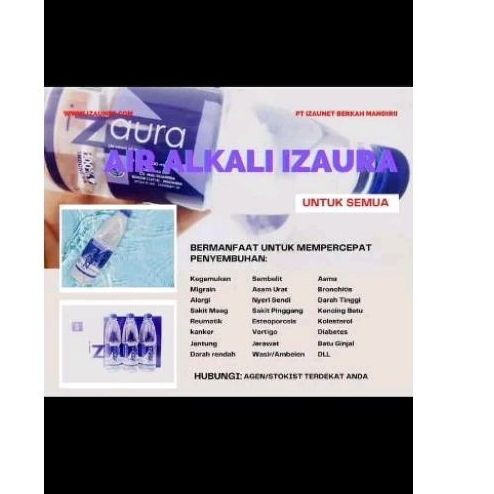 Jual IZAURA/ AIR ALKALI 1 karton 600ml/12 botol izaura | Shopee Indonesia