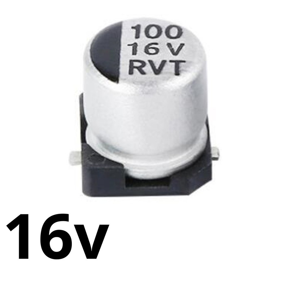 Jual Solid kapasitor capasitor elko elco SMD 100uf 16v 100 uf 16 volt ...