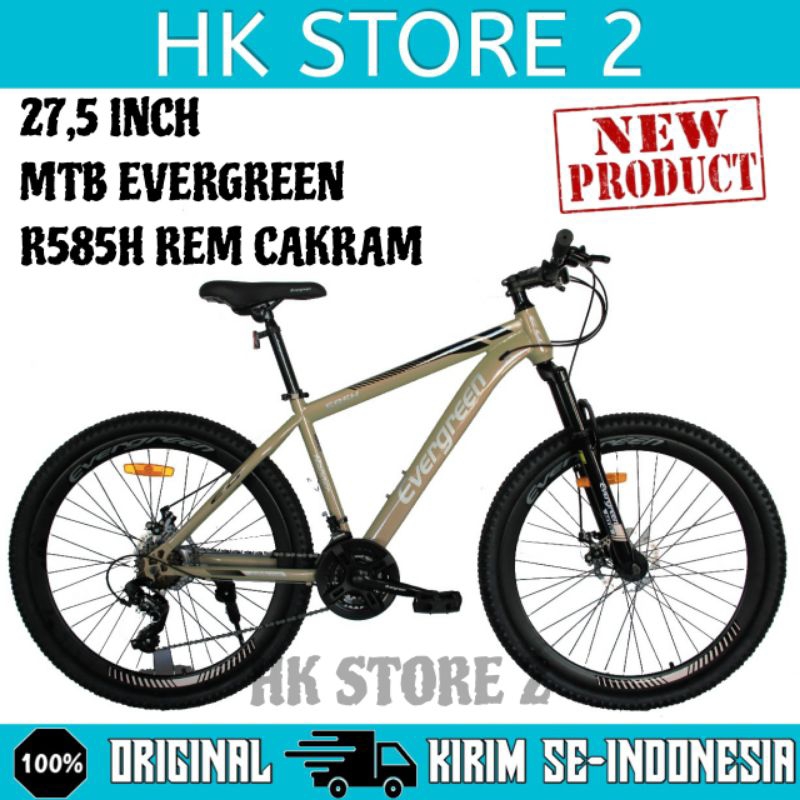 Jual Sepeda MTB Gunung EVERGREEN R585H Ukuran 27,5 Inch Rem Cakram ...