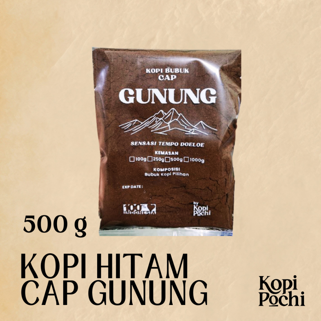 Jual Kopi hitam cap Gunung kemasan 500 gram | Shopee Indonesia