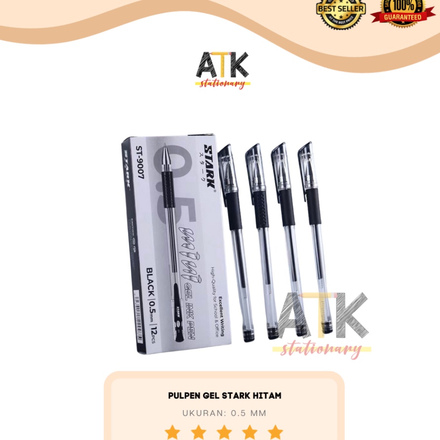 Jual HARGA TERJANGKAU Pulpen Bolpen Gel Stark ST97 5 mm Gel Pen Murah 1 ...
