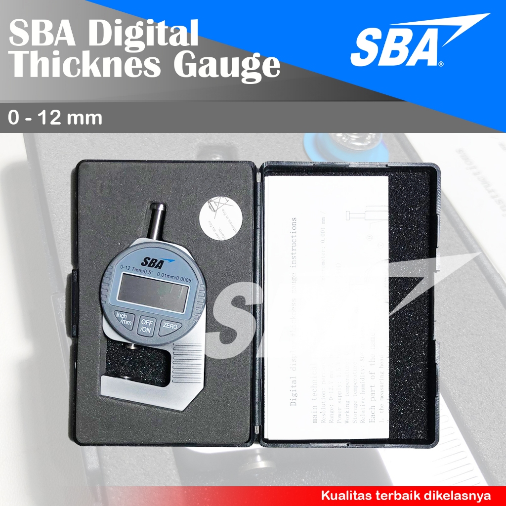 Jual SBA Digital Thickness Gauge 0 - 12mm | Shopee Indonesia