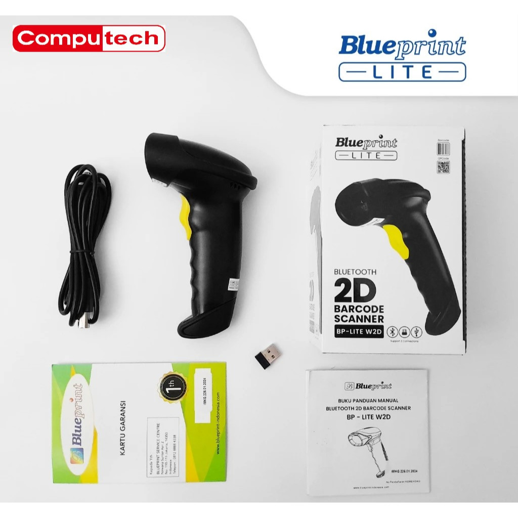Jual Barcode Scanner 2D Blueprint Lite W2D Auto Scan USB+BT+Wireless ...