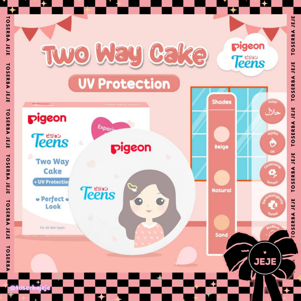 Jual PIGEON TEENS Two Way Cake 14gr | twc bedak padat | Shopee Indonesia