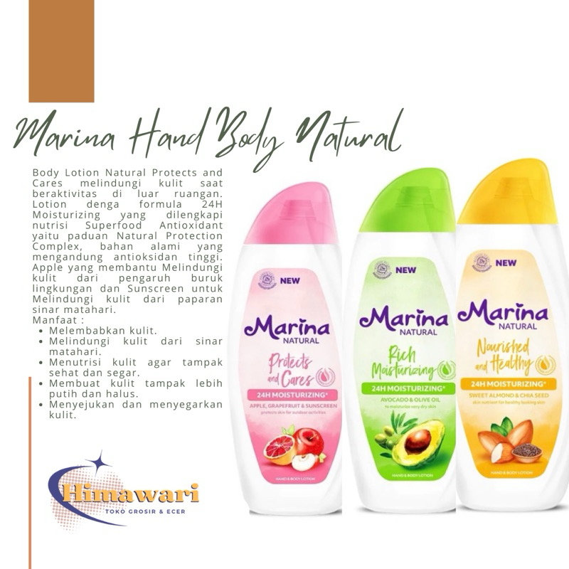 Jual Marina Body lotion Natural 190ml bundling 2pcs | Shopee Indonesia