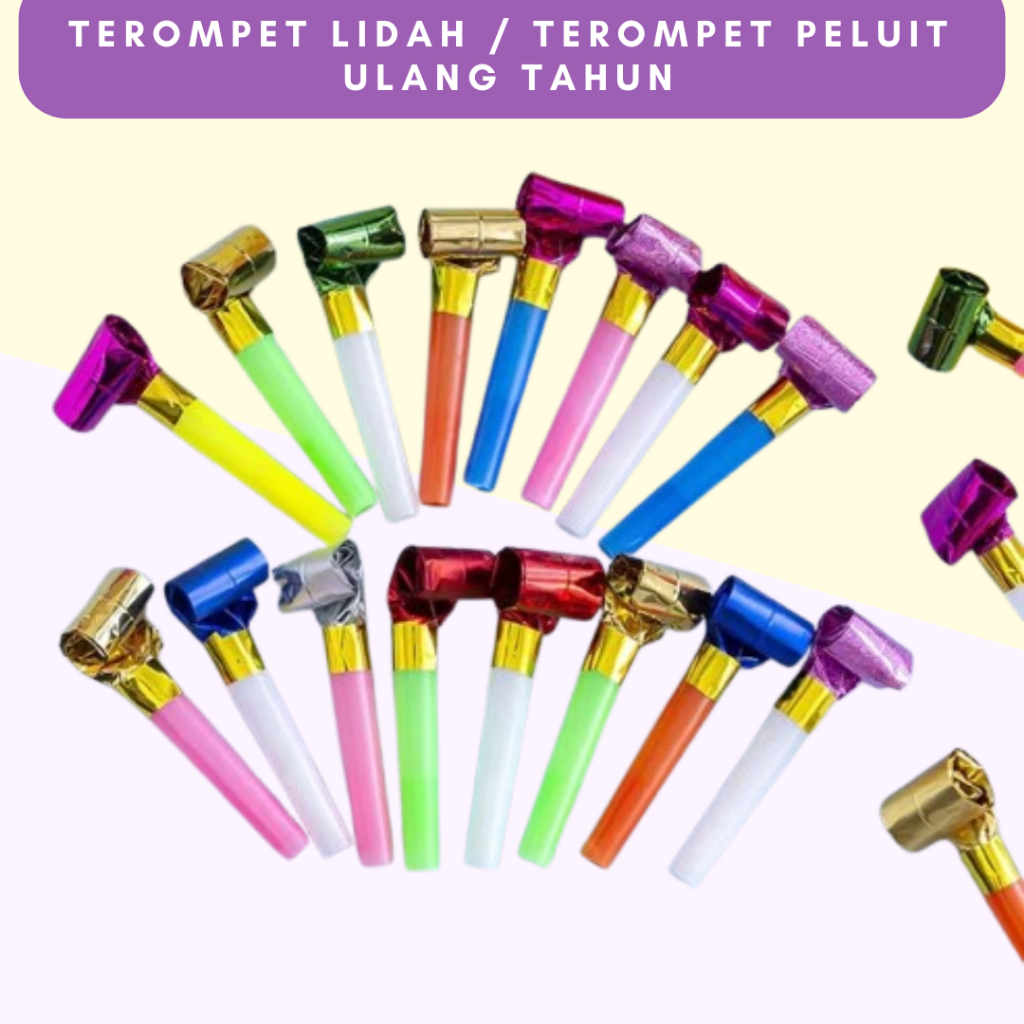 Jual Terompet Lidah / Terompet Peluit Ulang Tahun isi 10 pcs | Shopee ...