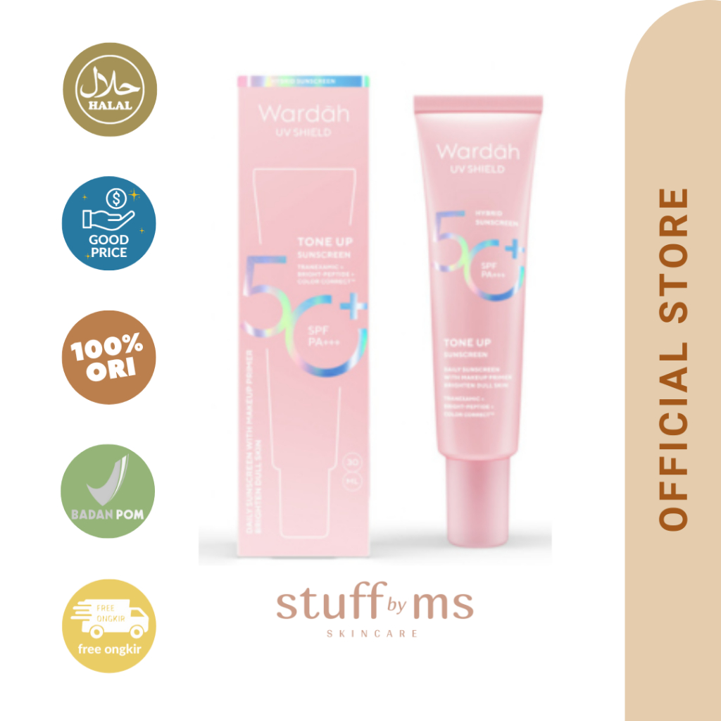 Jual SENARA (2 Lebih Hemat) Wardah UV Shield Tone Up Sunscreen SPF 50 ...