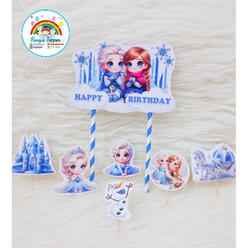 Jual Topper Frozen Topper kartun topper ulang tahun topper happy ...