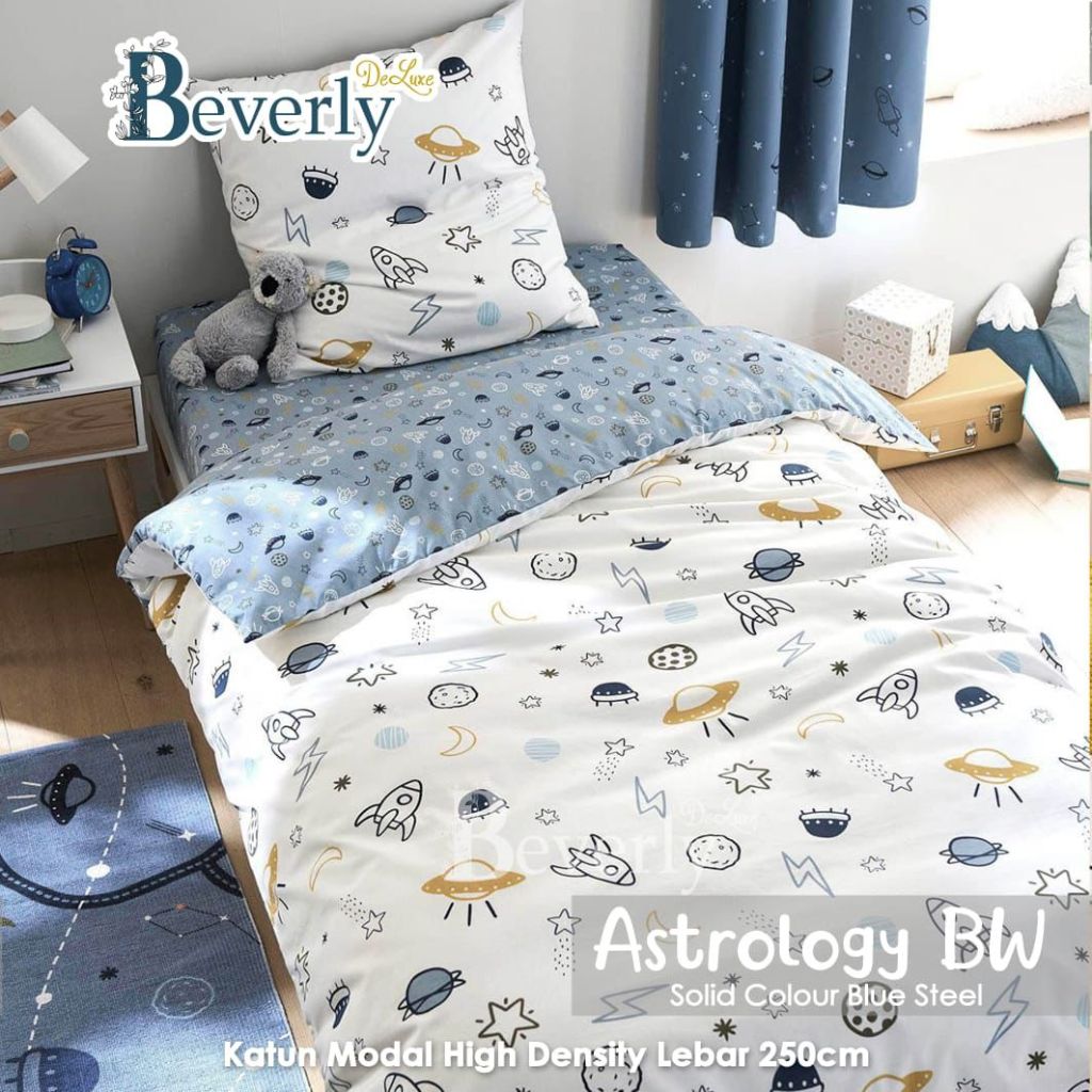 Jual Sprei Anti Geser Katun Lokal Motif Anak BEVERLY Astrology | Shopee ...