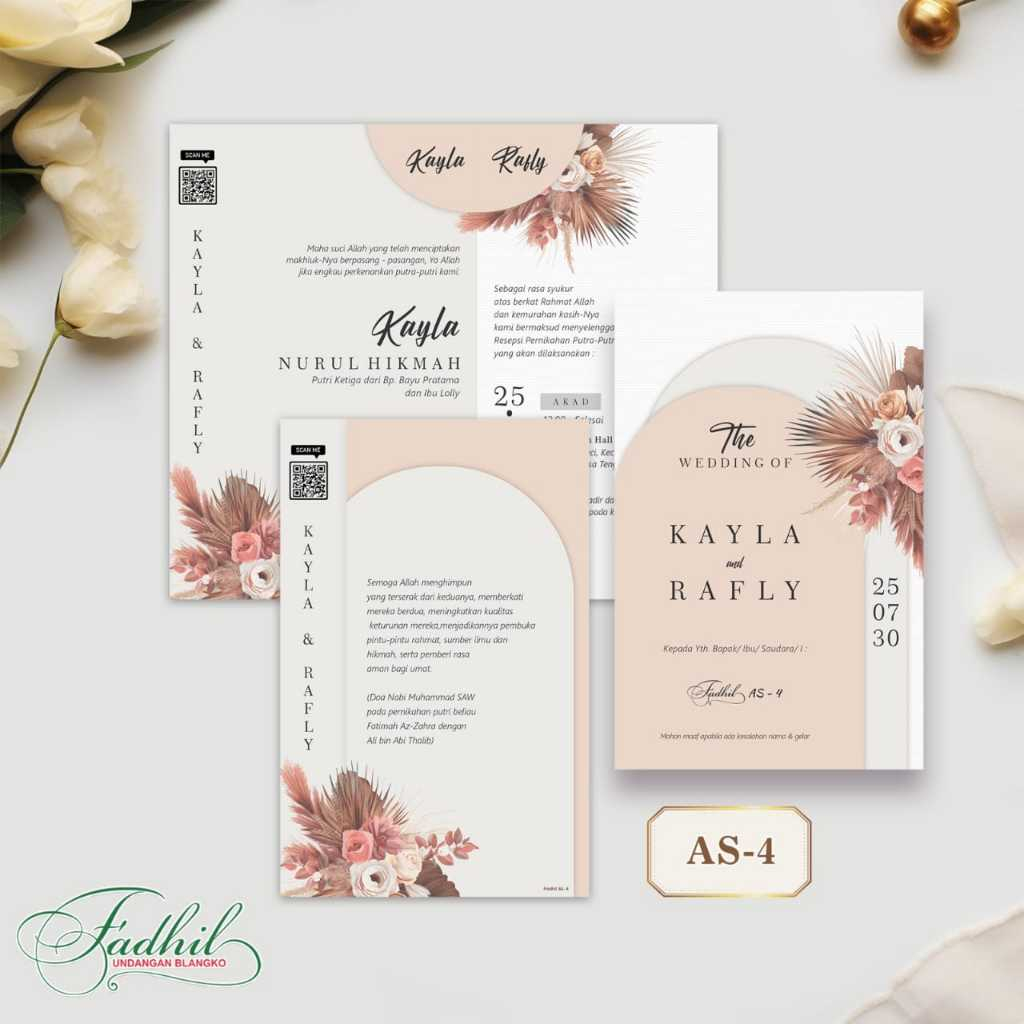 Jual Blangko undangan Fadhil Amelia As 4 | Blangko Undangan | Undangan ...