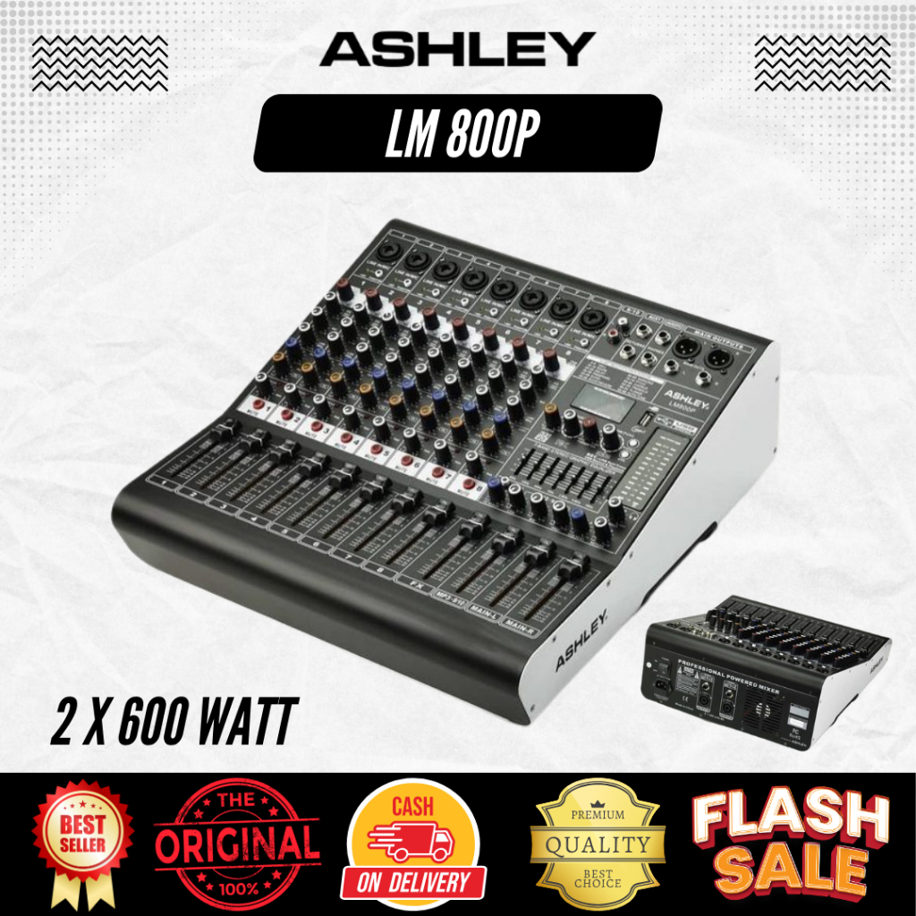 Jual Power Mixer Ashley LM 800P 2 x 600 Watt | Shopee Indonesia