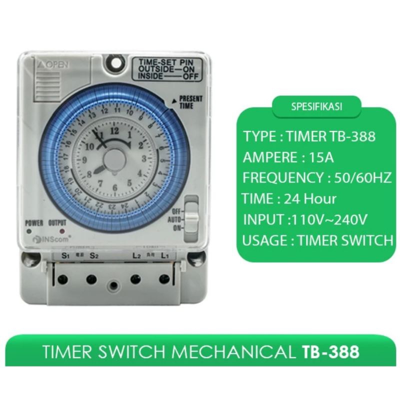Jual TIMER TIME SWITCH TB388 INSCOM | Shopee Indonesia