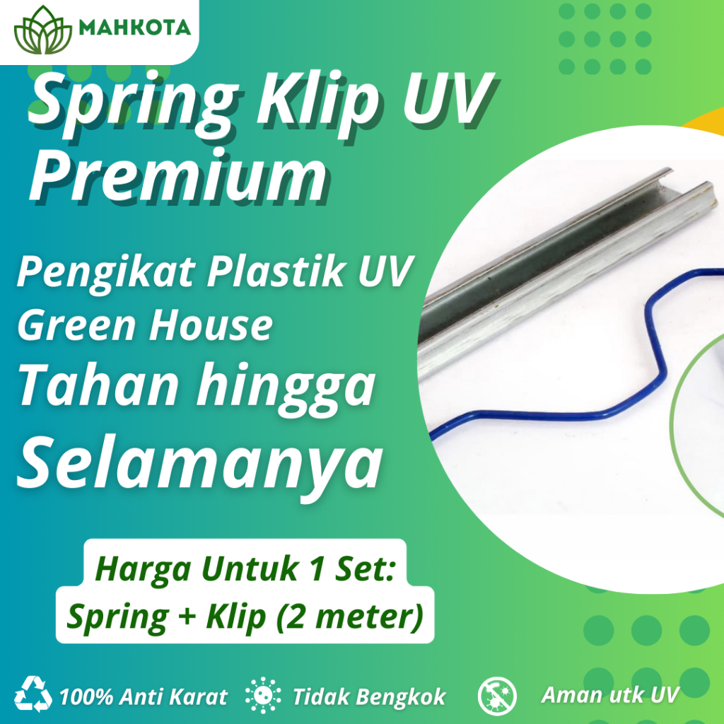 Jual Spring Klip UV Pengikat Plastik UV Panjang 2 Meter Bahan Tebal ...