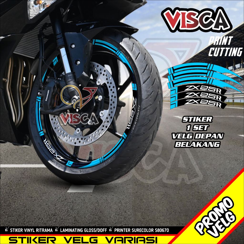Jual Stiker Velg List Velg Motor ZX25R A02 | Shopee Indonesia