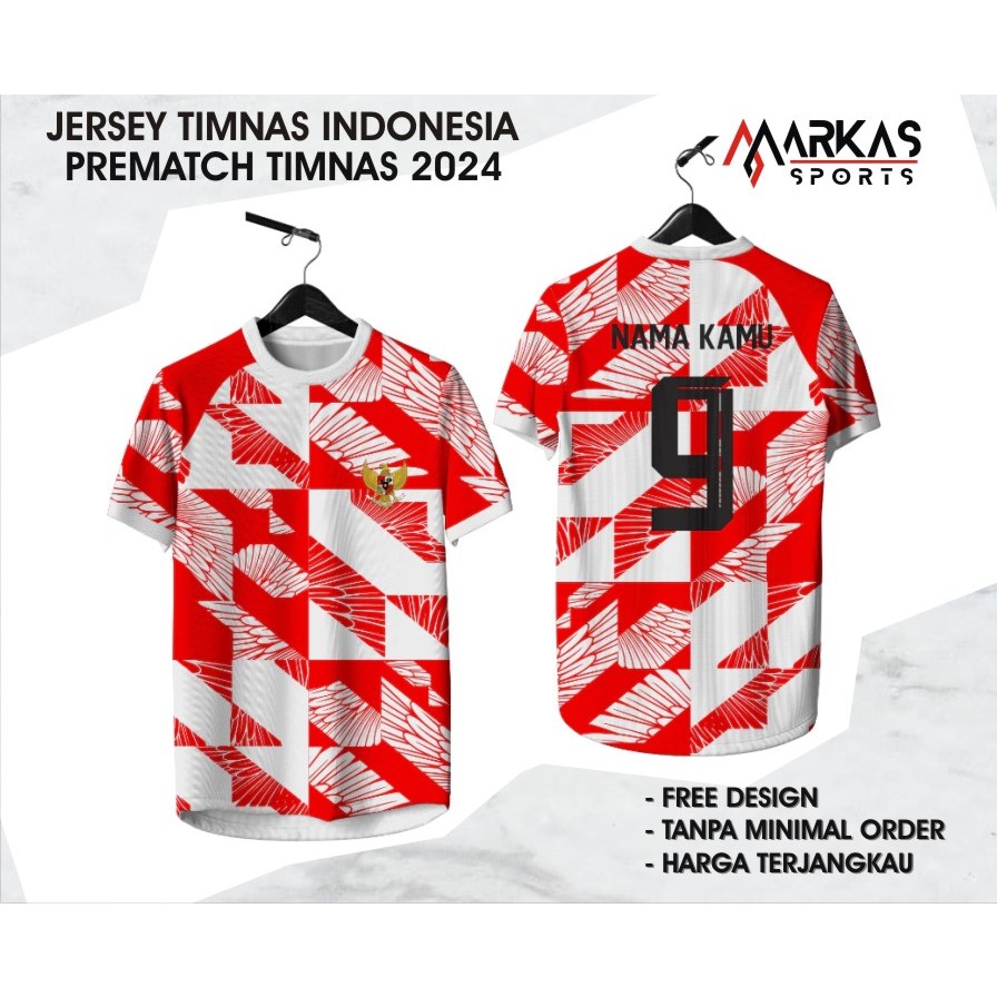 Jual JERSEY BAJU KAOS TIMNAS INDONESIA ERSPO TERBARU 2024 PREMATCH TRAINING DRY FIT FULL ...